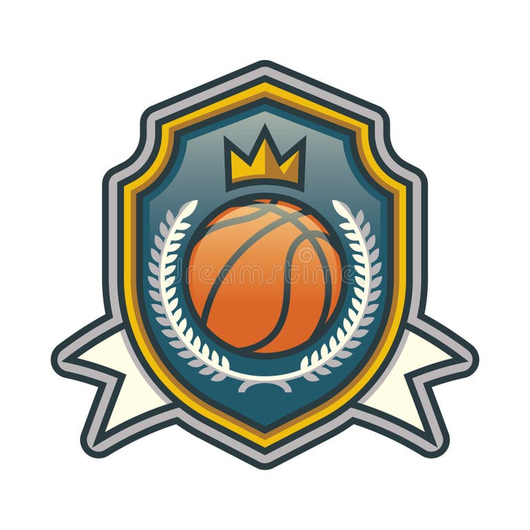 Basketball Label. Vector Illustration Decorative Design Stock Vector ...