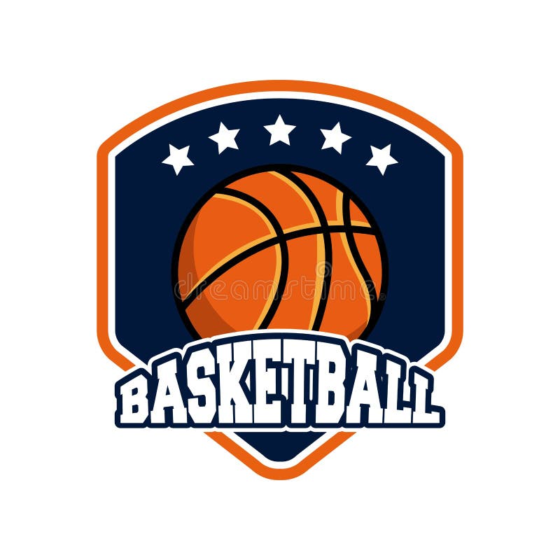 Basketball League Emblem Classic Stock Illustration - Illustration of ...