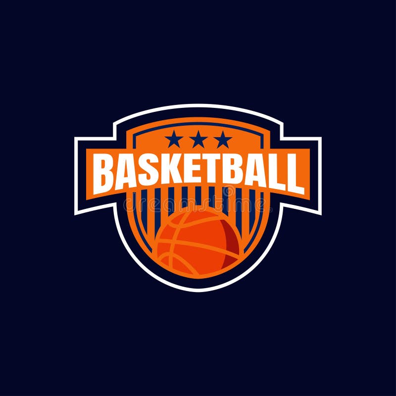 Basketball Logo Design Template Simple Style Design Stock Vector ...