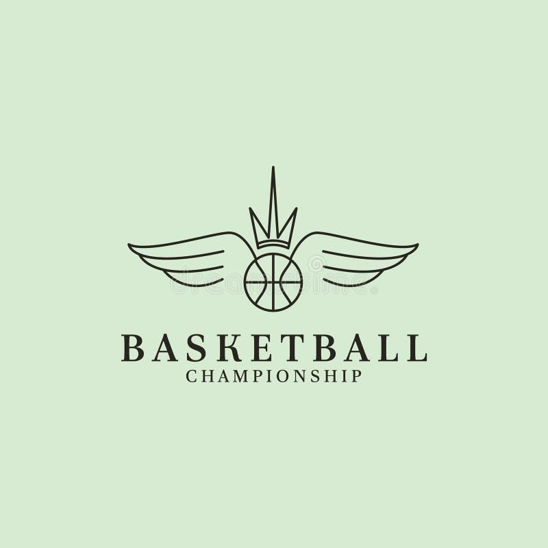 Basketball Logo Line Art Icon Simple Vector Illustration Graphic Design ...
