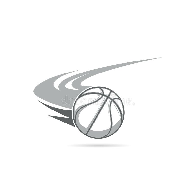 Basketball Logo with Swoosh Design Stock Vector - Illustration of logo ...
