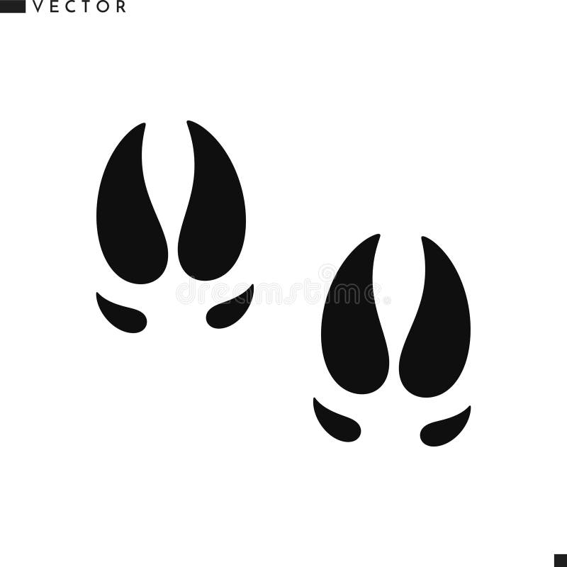 Wild Boar Vector. Animal Footprints Silhouette. Animal Track Sign ...