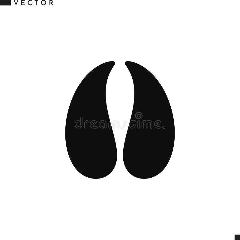 Bison Footprint Vector Icon. Bull Footprint Sign. Vector Illustration ...