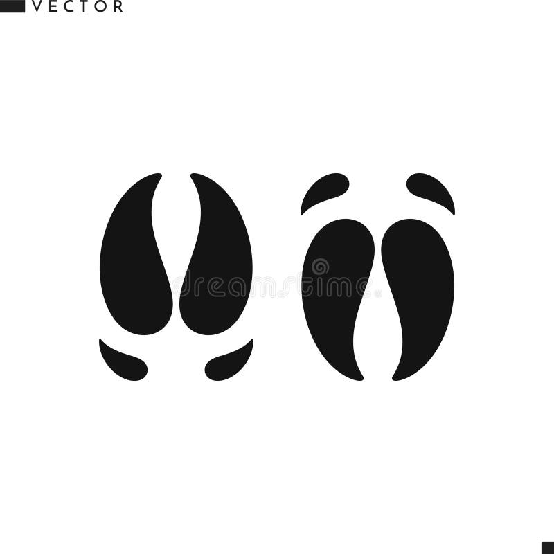 Pig Footprint Vector. Animal Footprint Sign. Vector Illustration (EPS ...