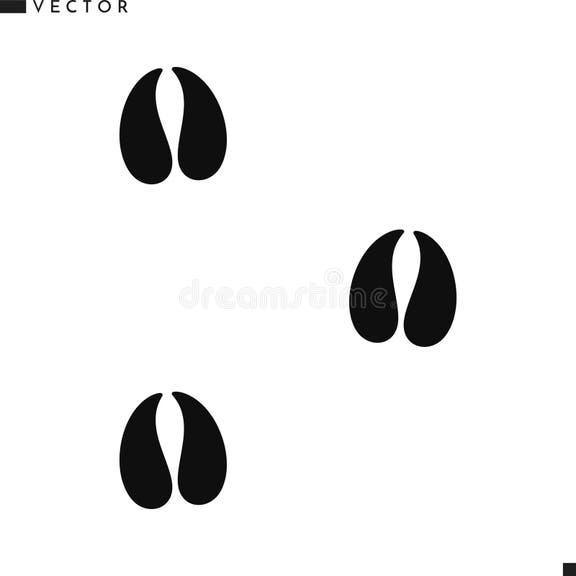 Bison Footprints Vector. Animal Footprints Vector Illustration EPS ...