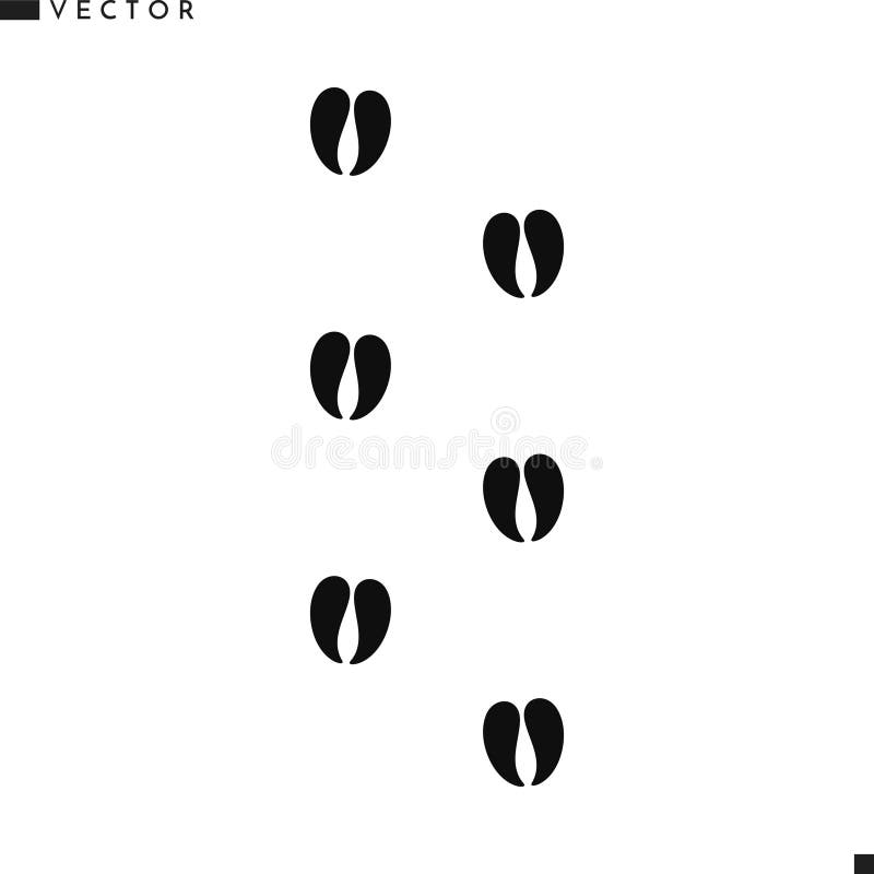 Bison Footprint Silhouette. Animal Footprint Stock Vector ...