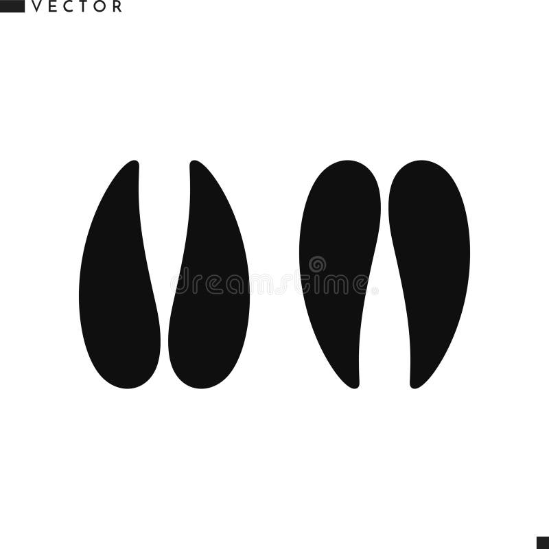 Antelope Footprint Vector. Impala Footprint Icon Stock Vector ...
