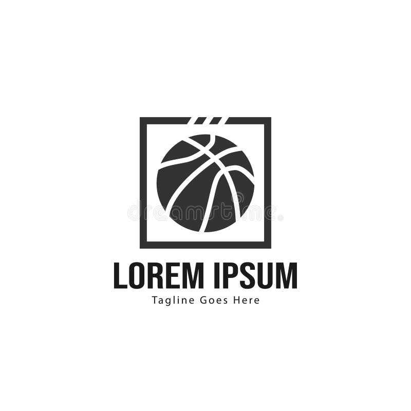 Basketball Logo Template Design. Minimalist Basketball Logo with Modern ...
