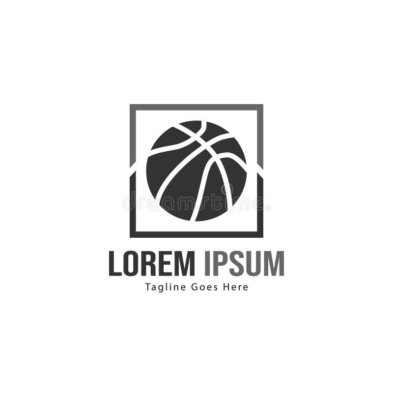 Basketball Logo Template Design. Minimalist Basketball Logo with Modern ...