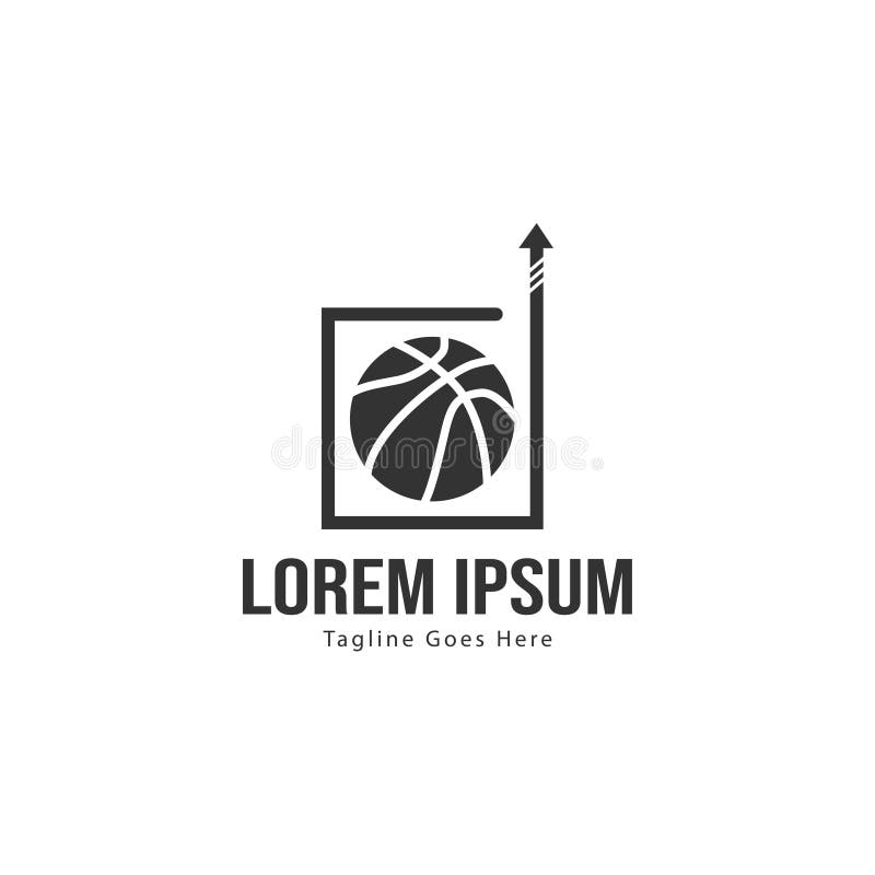 Basketball Logo Template Design. Minimalist Basketball Logo with Modern ...