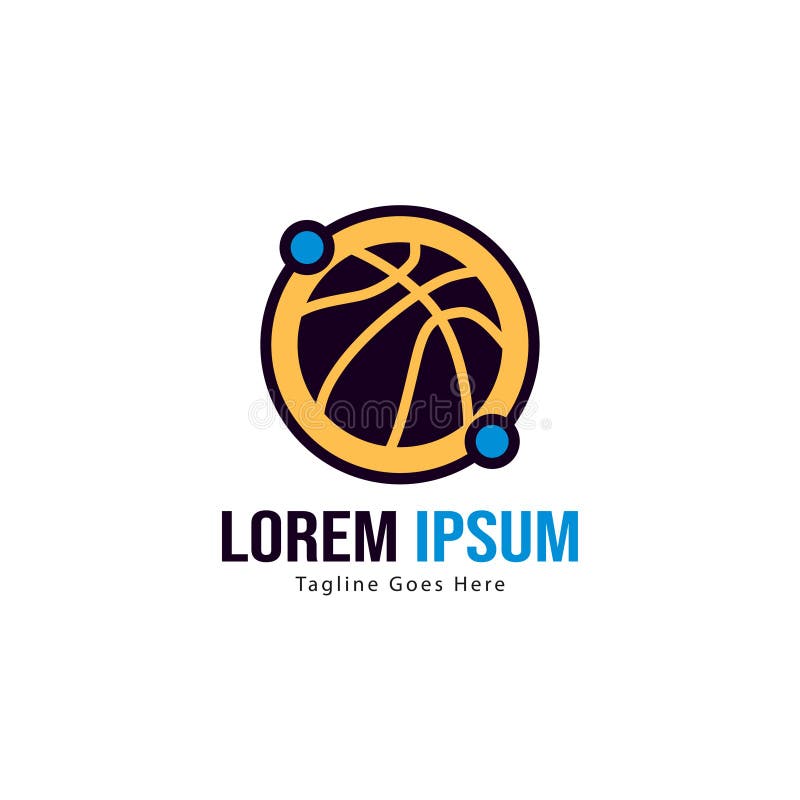 Basketball Logo Template Design. Minimalist Basketball Logo with Modern ...