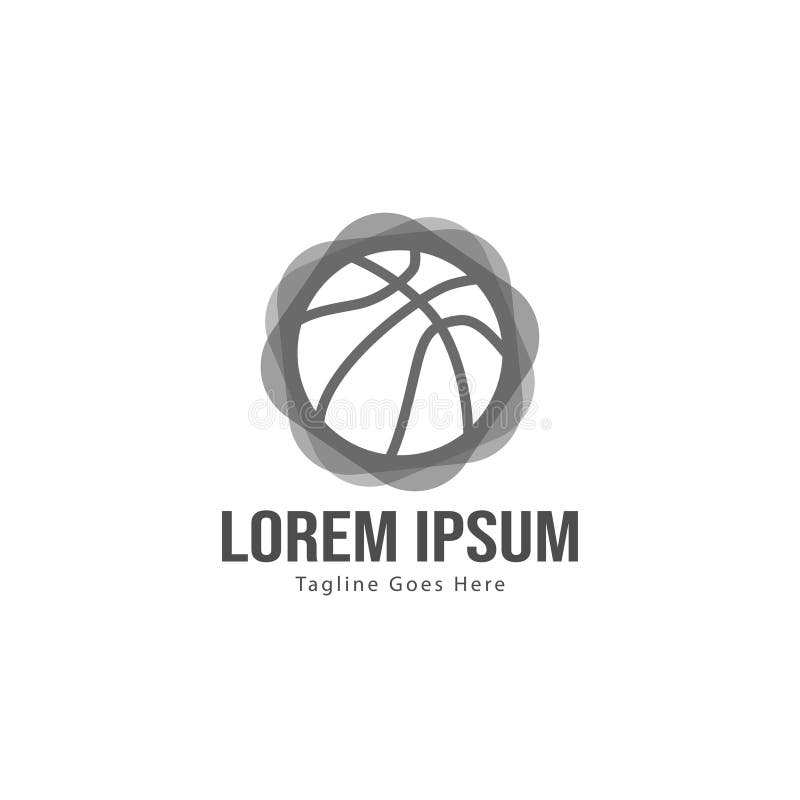 Basketball Logo Template Design. Minimalist Basketball Logo with Modern ...
