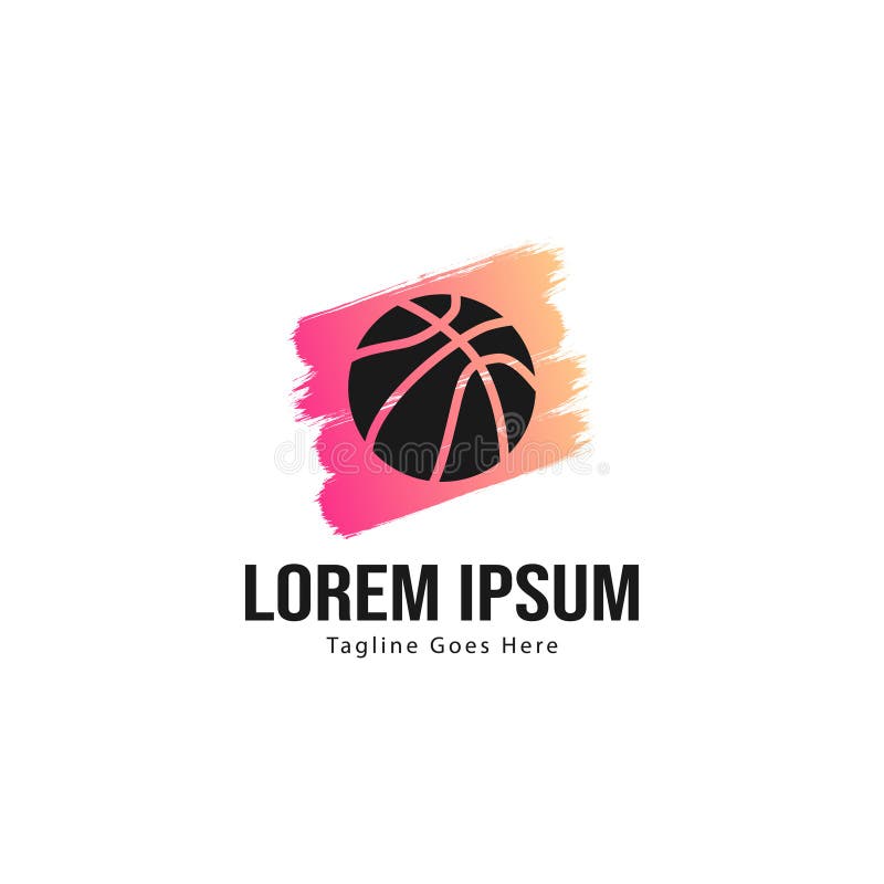 Basketball Logo Template Design. Minimalist Basketball Logo with Modern ...