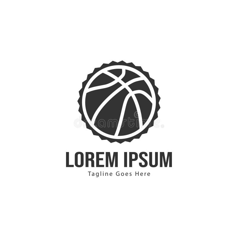 Basketball Logo Template Design. Minimalist Basketball Logo with Modern ...