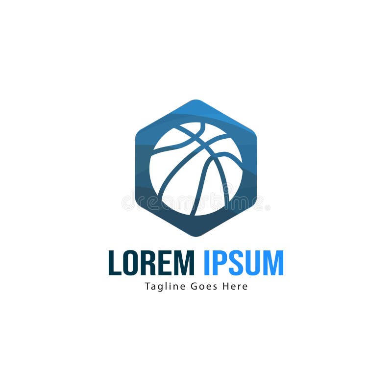 Basketball Logo Template Design. Minimalist Basketball Logo with Modern ...
