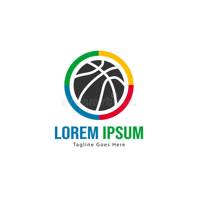 Basketball Logo Template Design. Minimalist Basketball Logo with Modern ...