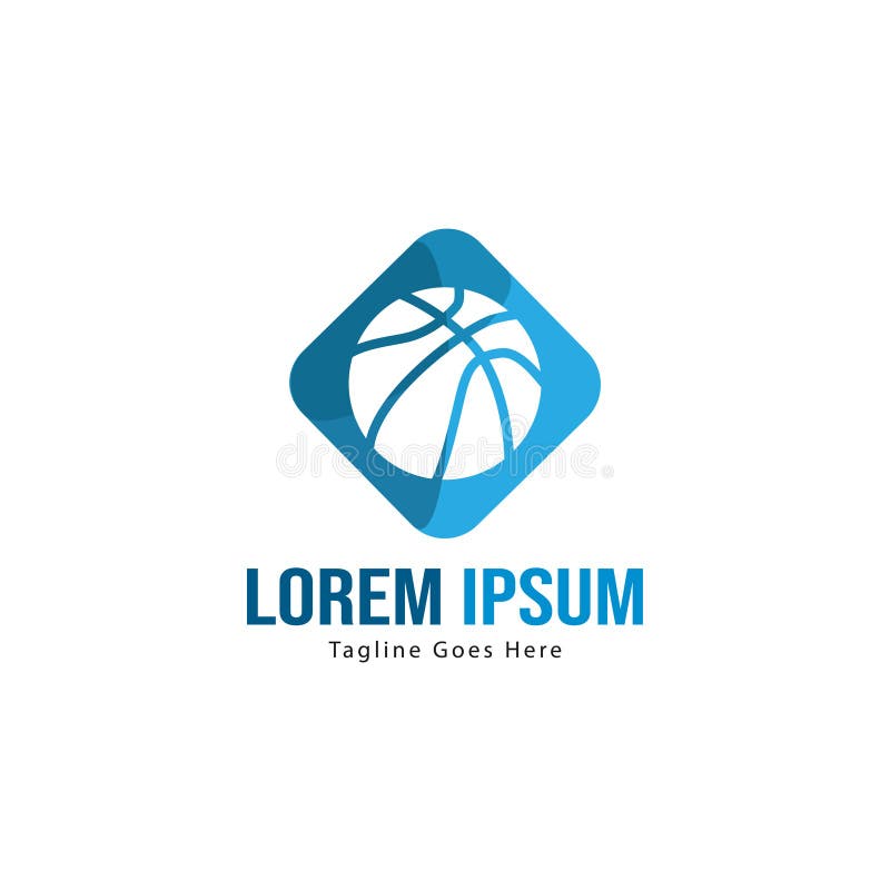 Basketball Logo Template Design. Minimalist Basketball Logo with Modern ...