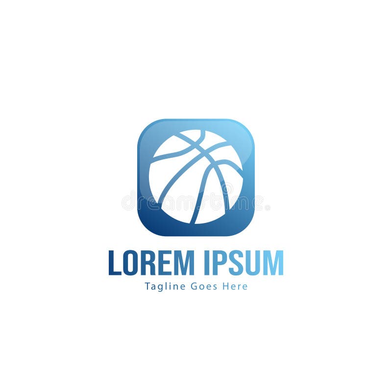 Basketball Logo Template Design. Minimalist Basketball Logo with Modern ...