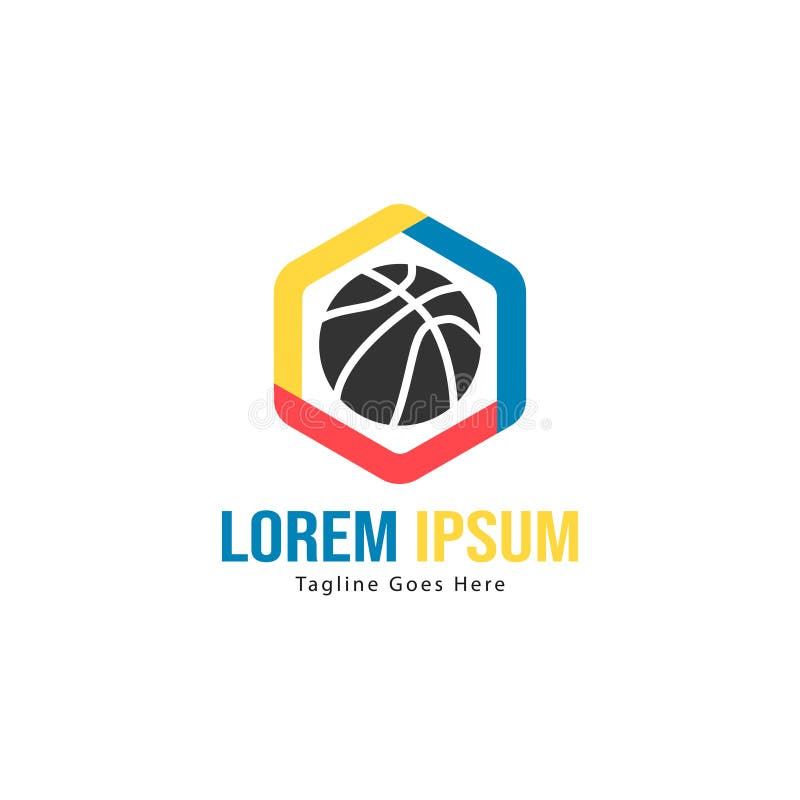 Basketball Logo Template Design. Minimalist Basketball Logo with Modern ...