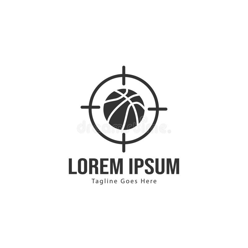 Basketball Logo Template Design. Minimalist Basketball Logo with Modern ...