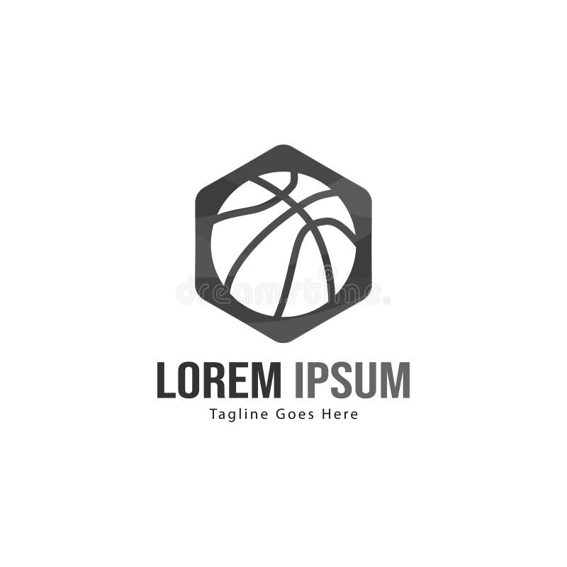 Basketball Logo Template Design. Minimalist Basketball Logo with Modern ...
