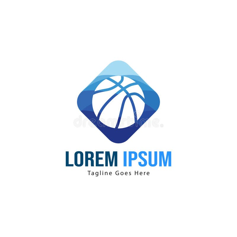 Basketball Logo Template Design. Minimalist Basketball Logo with Modern ...