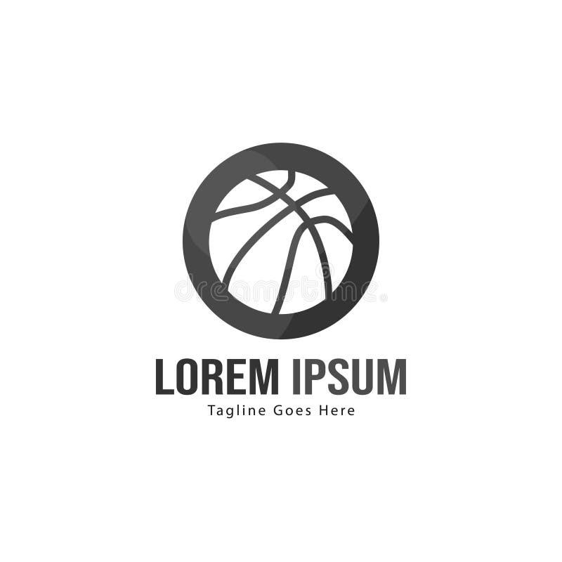 Basketball Logo Template Design. Minimalist Basketball Logo with Modern ...