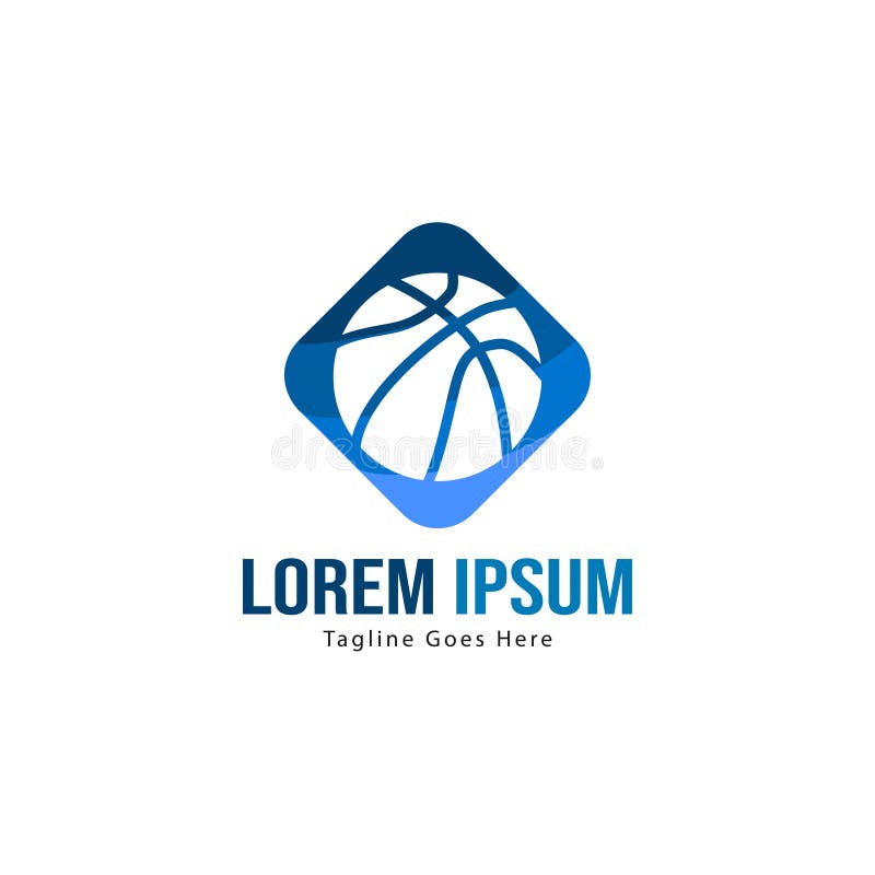 Basketball Logo Template Design. Minimalist Basketball Logo with Modern ...