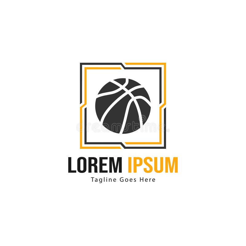 Basketball Logo Template Design. Minimalist Basketball Logo with Modern ...