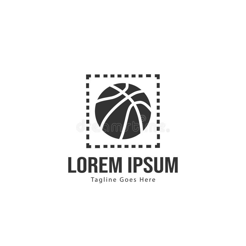 Basketball Logo Template Design. Minimalist Basketball Logo with Modern ...