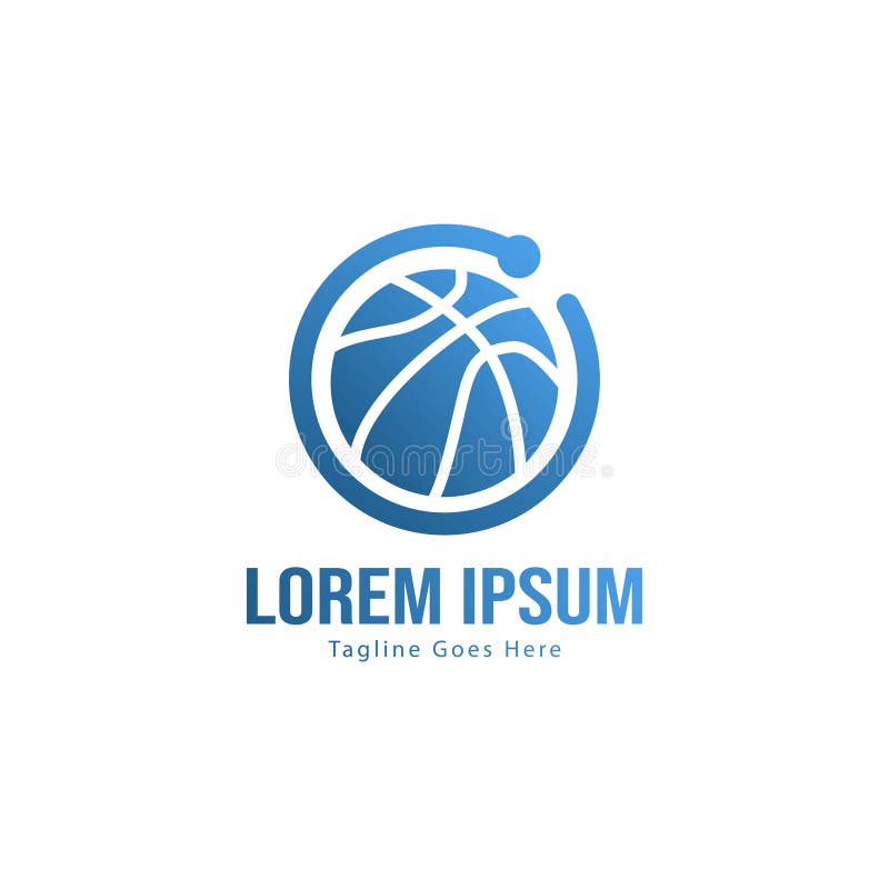 Basketball Logo Template Design. Minimalist Basketball Logo with Modern ...