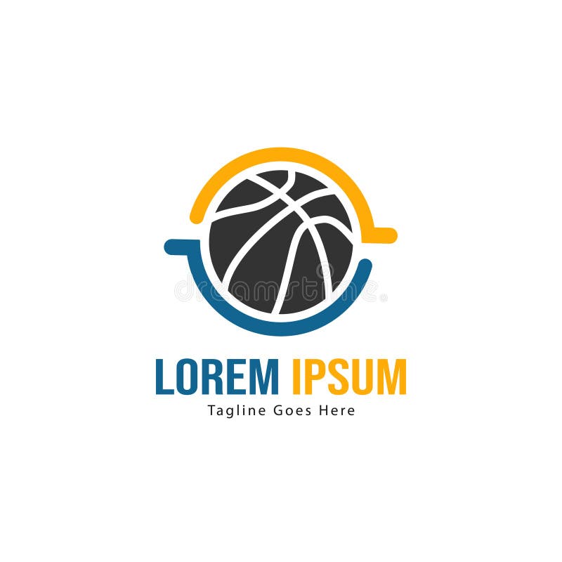 Basketball Logo Template Design. Minimalist Basketball Logo with Modern ...