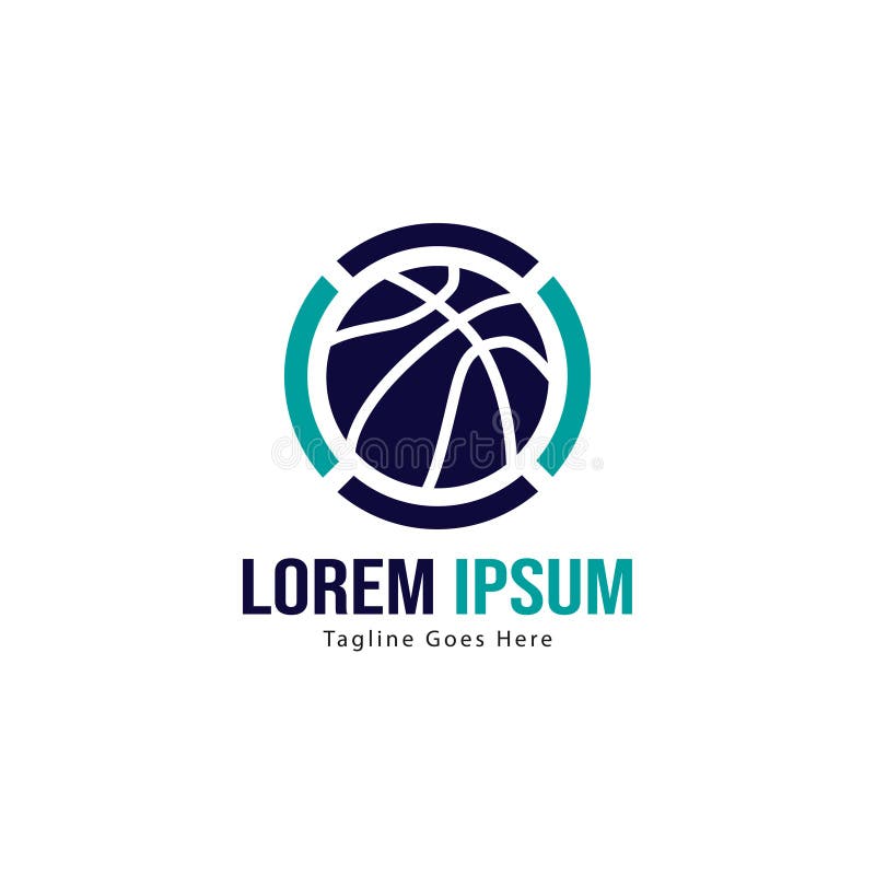 Basketball Logo Template Design. Minimalist Basketball Logo with Modern ...