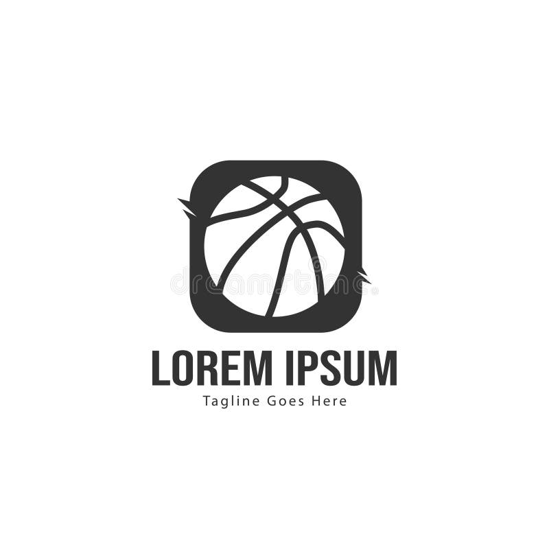 Basketball Logo Template Design. Minimalist Basketball Logo with Modern ...