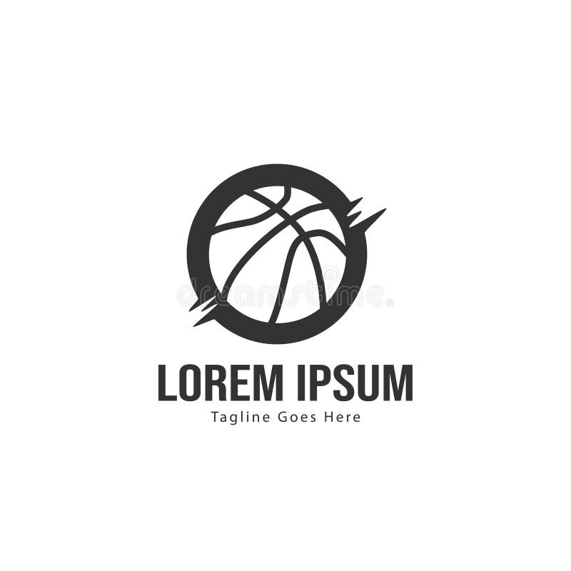 Basketball Logo Template Design. Minimalist Basketball Logo with Modern ...