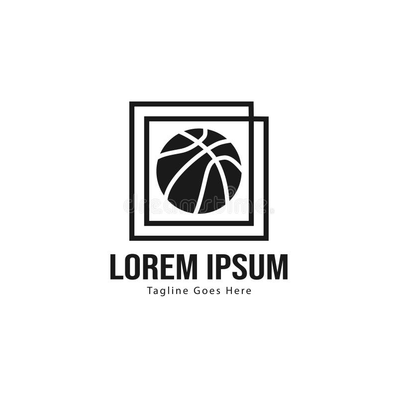 Basketball Logo Template Design. Minimalist Basketball Logo with Modern ...