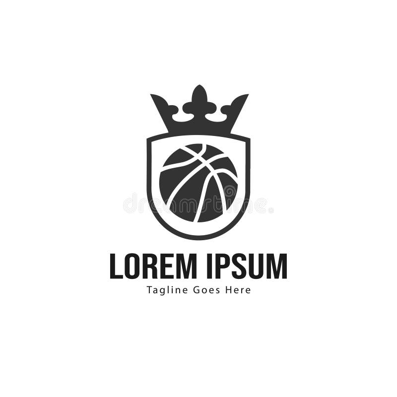 Basketball Logo Template Design. Minimalist Basketball Logo with Modern ...