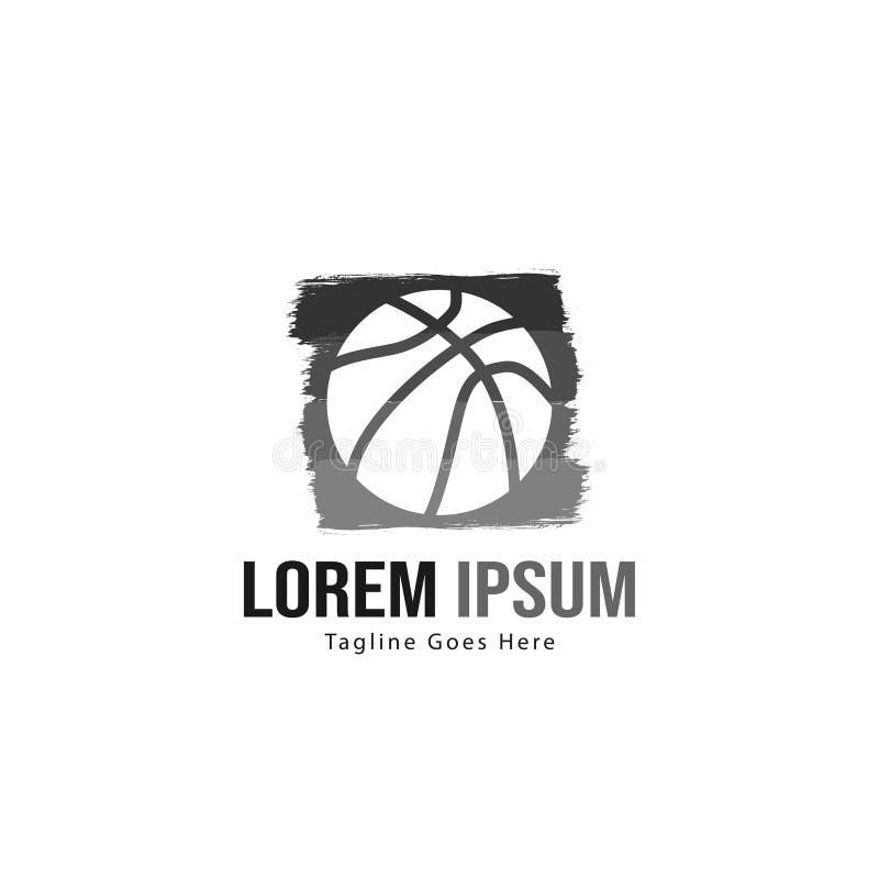 Basketball Logo Template Design. Minimalist Basketball Logo with Modern ...