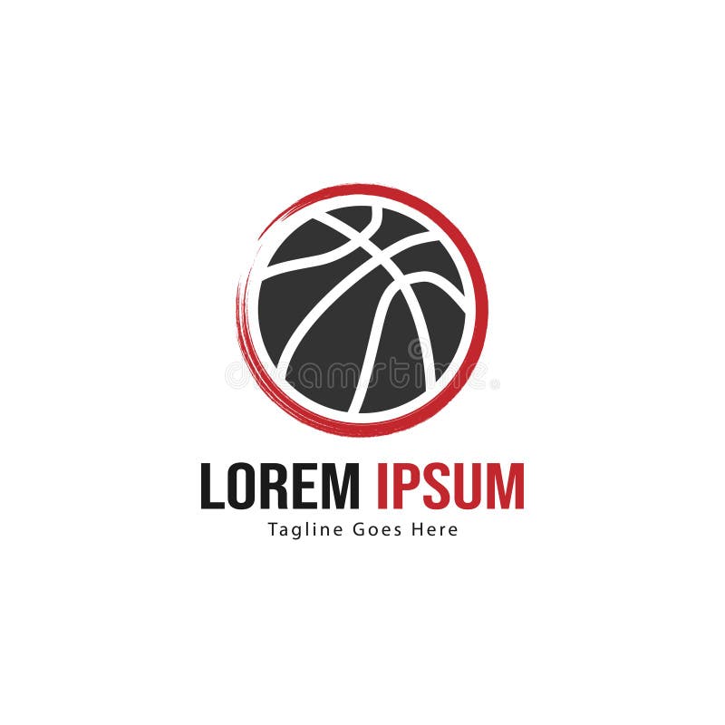 Basketball Logo Template Design. Minimalist Basketball Logo with Modern ...