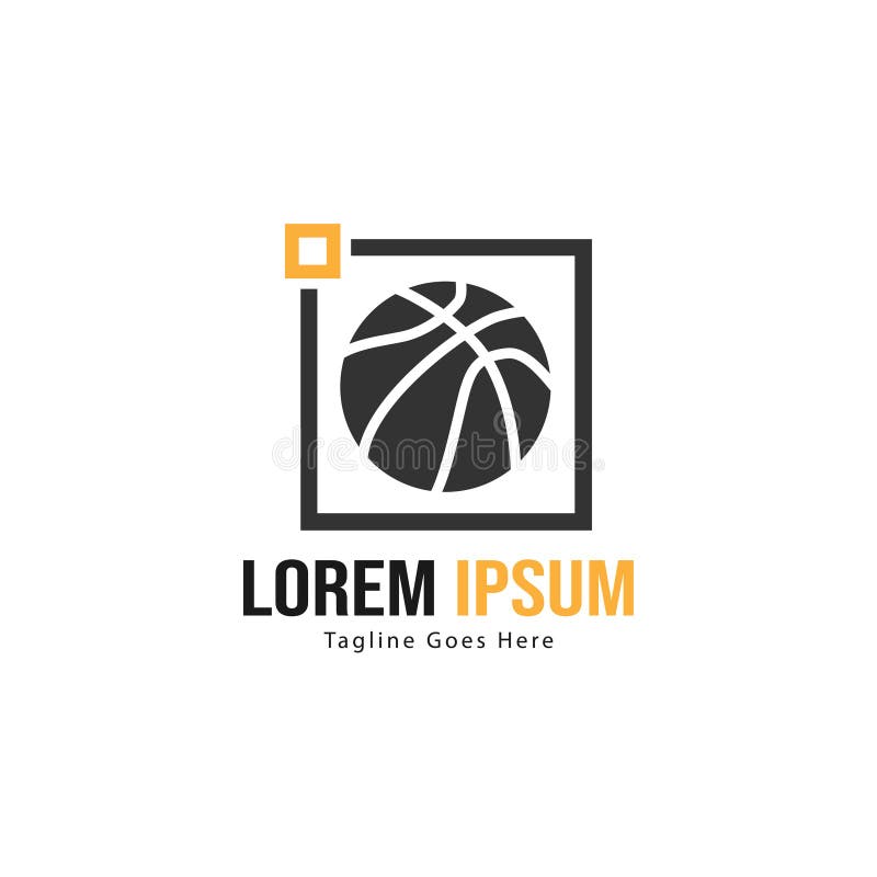Basketball Logo Template Design. Minimalist Basketball Logo with Modern ...