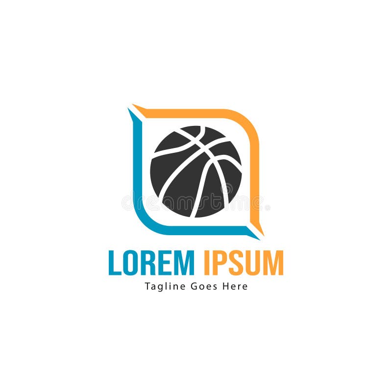 Basketball Logo Template Design. Minimalist Basketball Logo with Modern ...