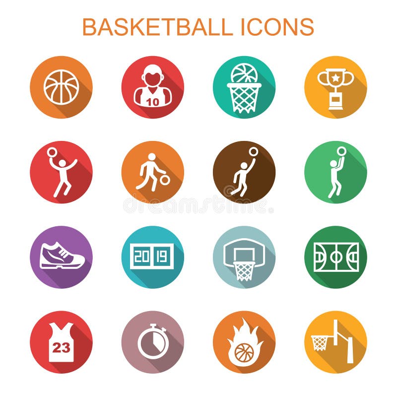 Basketball icons stock vector. Illustration of logo, hoop - 54871738