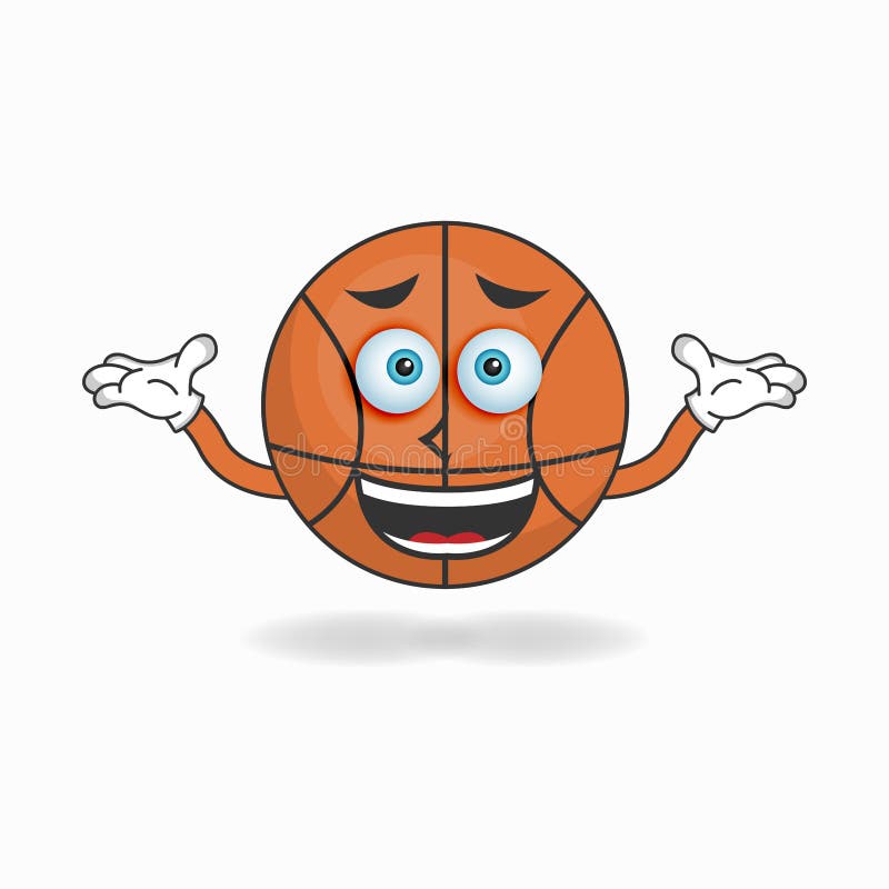 Basketball Mascot Character with a Confused Expression. Vector ...