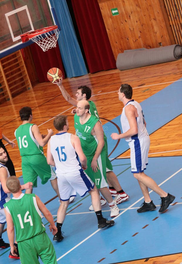 BASKETBALL MATCH editorial stock image. Image of jump - 12862139