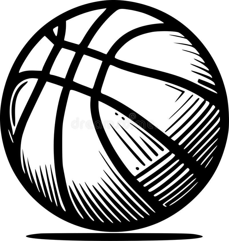 Basketball - Minimalist and Flat Logo - Vector Illustration Stock ...