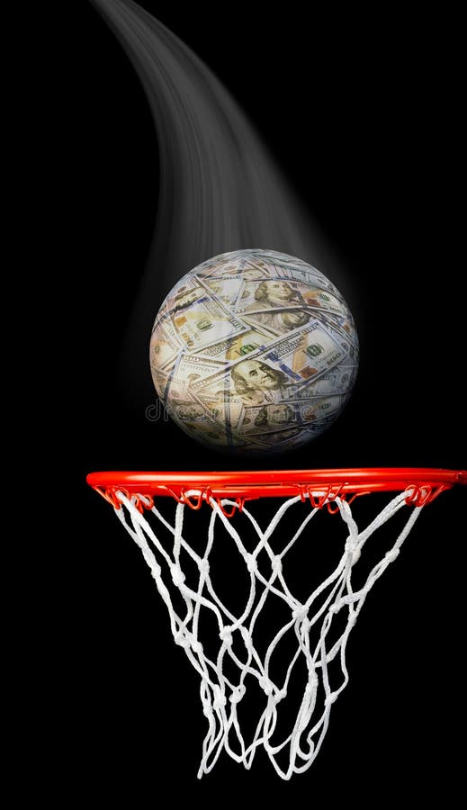 Basketball Money Ball stock image. Image of dollar, hoop - 268585561