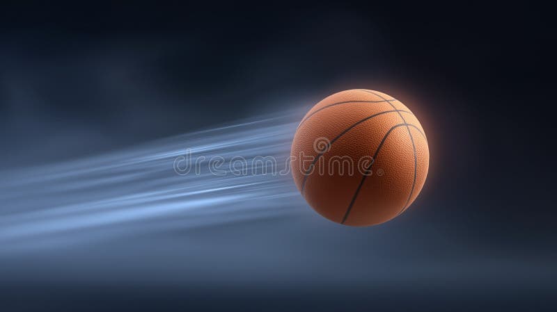 Basketball in Motion, Captured with Dynamic Speed Effect, Showcasing ...