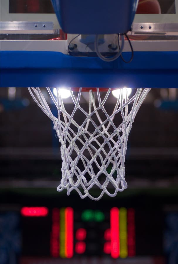 Basketball net stock photo. Image of court, indoor, perspective - 18814134