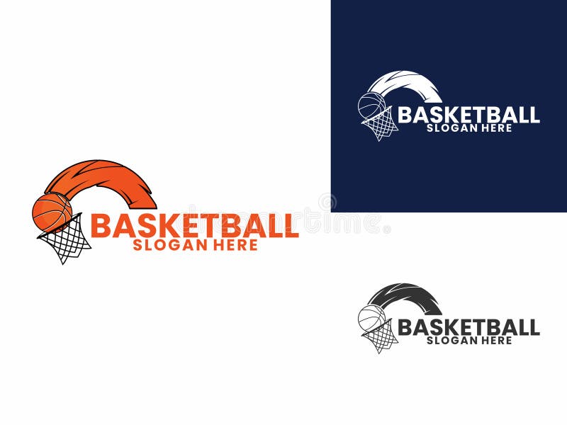 Basketball with Net and Ball Logo Design Vector Template Stock Vector ...