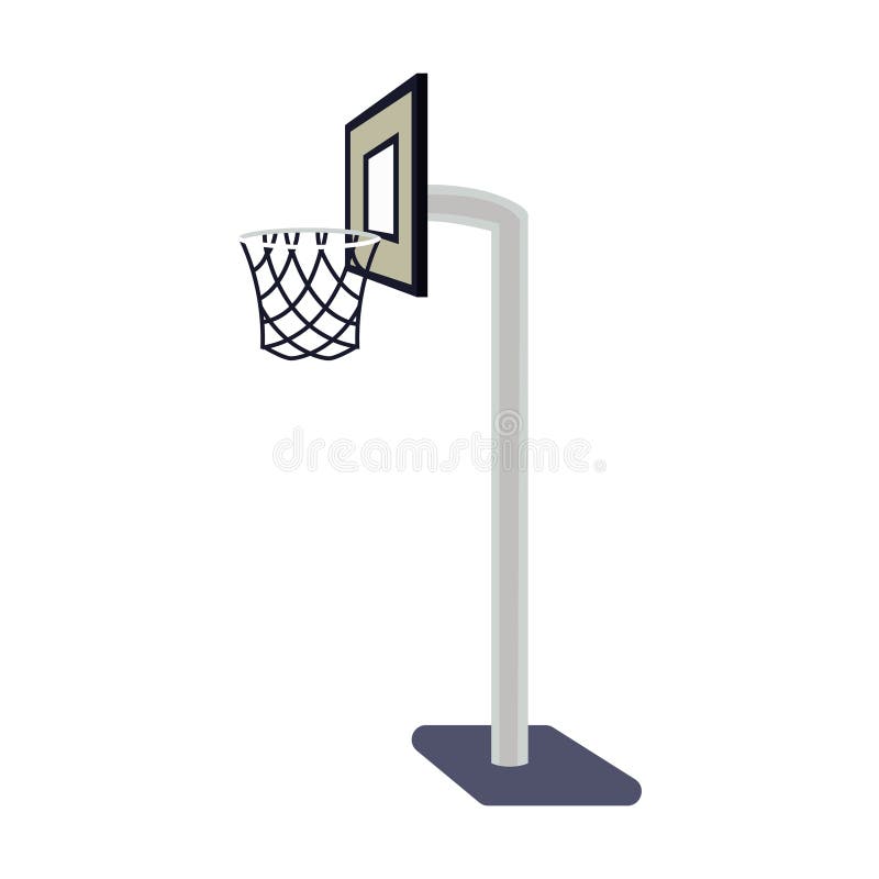 Basketball Net Hoop and Stand Vector Illustration Stock Vector ...